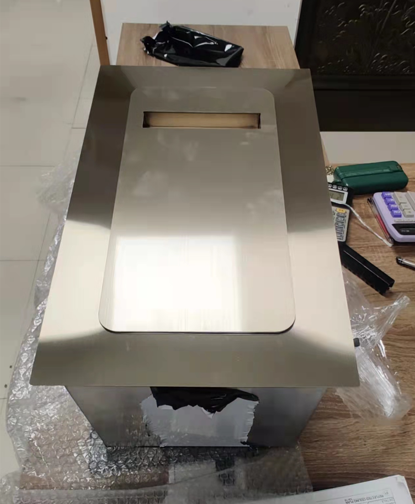 Stainless Steel Ice Well For Bar Hammered Champagne Finish